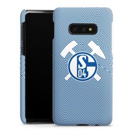 DeinDesign Galaxy S10e Handy Premium Case Smartphone Handyh&uuml;lle Schutzh&uuml;lle matt Bundesliga Stripes Fc Schalke 04 Premium Case