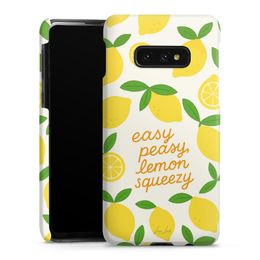 DeinDesign Galaxy S10e Handy Premium Case Smartphone Handyh&uuml;lle Schutzh&uuml;lle matt Lemon Statement Spruch Premium Case