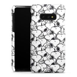 DeinDesign Galaxy S10e Handy Premium Case Smartphone Handyh&uuml;lle Schutzh&uuml;lle matt Peanuts Snoopy Muster Premium Case