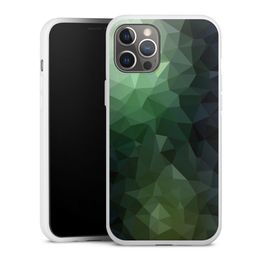 DeinDesign iPhone 12 Pro Max Handy Silikon H&uuml;lle Case wei&szlig; Handyh&uuml;lle Tarnmuster Geometric Mosaic Silikon Case