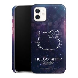 DeinDesign iPhone 12 mini Handy Premium Case Smartphone Handyh&uuml;lle Schutzh&uuml;lle gl&auml;nzend Merchandise Hello Kitty Weltall Premium Case