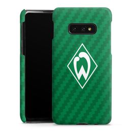DeinDesign Galaxy S10e Handy Premium Case Smartphone Handyh&uuml;lle Schutzh&uuml;lle matt Carbon Official Licensed Product Sv Werder Bremen Premium Case
