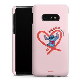 DeinDesign Galaxy S10e Handy Premium Case Smartphone Handyh&uuml;lle Schutzh&uuml;lle matt Heart Lilo & Stitch Disney Premium Case
