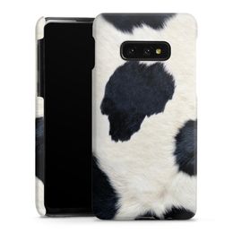 DeinDesign Galaxy S10e Handy Premium Case Smartphone Handyh&uuml;lle Schutzh&uuml;lle matt Animal Look Animal Print Cow Skin Premium Case