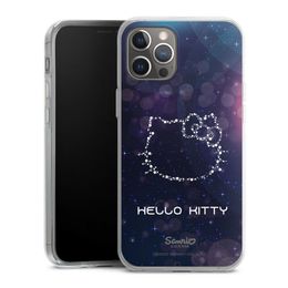 DeinDesign iPhone 12 Pro Max Handy Silikon H&uuml;lle Case transparent Handyh&uuml;lle Merchandise Hello Kitty Weltall Silikon Case