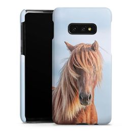 DeinDesign Galaxy S10e Handy Premium Case Smartphone Handyh&uuml;lle Schutzh&uuml;lle matt Animals Animal Look Horse Premium Case