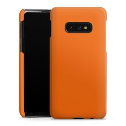 DeinDesign Galaxy S10e Handy Premium Case Smartphone Handyh&uuml;lle Schutzh&uuml;lle matt Orange Unicoloured Colour Premium Case