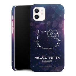 DeinDesign iPhone 12 mini Handy Premium Case Smartphone Handyh&uuml;lle Schutzh&uuml;lle matt Merchandise Hello Kitty Weltall Premium Case