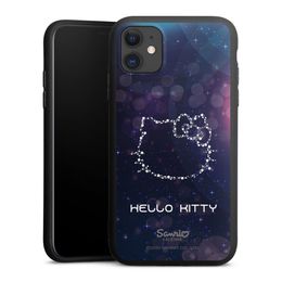 DeinDesign iPhone 11 Handy Premium Silikon H&uuml;lle Handyh&uuml;lle schwarz Case Merchandise Hello Kitty Weltall Silikon Premium Case