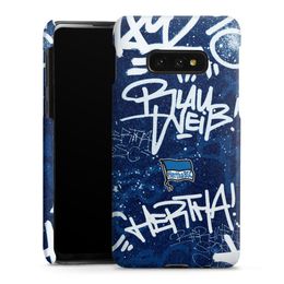 DeinDesign Galaxy S10e Handy Premium Case Smartphone Handyh&uuml;lle Schutzh&uuml;lle matt Official Licensed Product Hertha Bsc Graffiti Premium Case