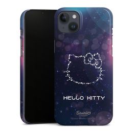 DeinDesign iPhone 14 Plus Handy Premium Case Smartphone Handyh&uuml;lle Schutzh&uuml;lle gl&auml;nzend Merchandise Hello Kitty Weltall Premium Case