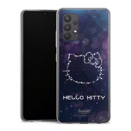 DeinDesign Galaxy A32 4G Handy Silikon H&uuml;lle Case transparent Handyh&uuml;lle Merchandise Hello Kitty Weltall Silikon Case
