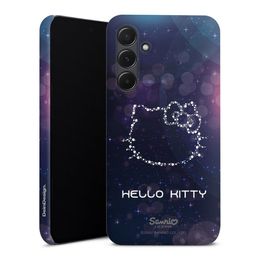 DeinDesign Galaxy A35 5G Handy Premium Case Smartphone Handyh&uuml;lle Schutzh&uuml;lle matt Merchandise Hello Kitty Weltall Premium Case