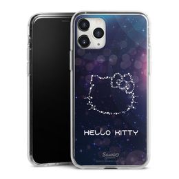 DeinDesign iPhone 11 Pro Max Handy Silikon H&uuml;lle Case transparent Handyh&uuml;lle Merchandise Hello Kitty Weltall Silikon Case