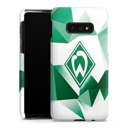DeinDesign Galaxy S10e Handy Premium Case Smartphone Handyh&uuml;lle Schutzh&uuml;lle matt Tarnmuster Sv Werder Bremen Official Licensed Product Premium Case