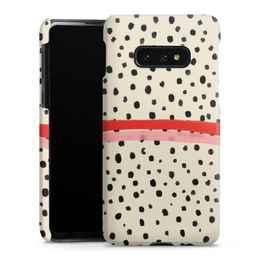 DeinDesign Galaxy S10e Handy Premium Case Smartphone Handyh&uuml;lle Schutzh&uuml;lle matt Stripes Points Kunst Premium Case