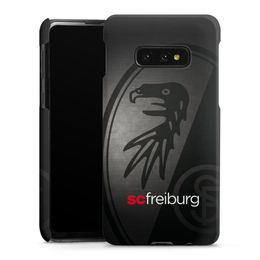 DeinDesign Galaxy S10e Handy Premium Case Smartphone Handyh&uuml;lle Schutzh&uuml;lle matt Official Licensed Product Sc Freiburg Metallic Look Premium Case