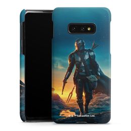 DeinDesign Galaxy S10e Handy Premium Case Smartphone Handyh&uuml;lle Schutzh&uuml;lle matt Star Wars The Mandalorian Sunset Premium Case