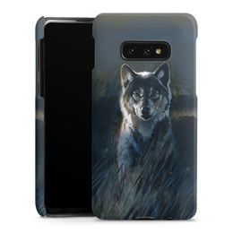 DeinDesign Galaxy S10e Handy Premium Case Smartphone Handyh&uuml;lle Schutzh&uuml;lle matt Wolf Painting Nature Premium Case