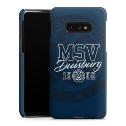 DeinDesign Galaxy S10e Handy Premium Case Smartphone Handyh&uuml;lle Schutzh&uuml;lle matt Soccer Merchandise Msv Duisburg Premium Case