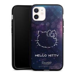 DeinDesign iPhone 12 mini Handy Silikon H&uuml;lle Case schwarz Handyh&uuml;lle Merchandise Hello Kitty Weltall