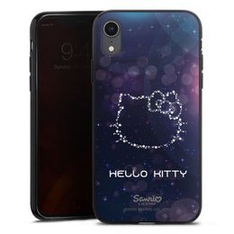DeinDesign iPhone Xr Handy Silikon H&uuml;lle Case schwarz Handyh&uuml;lle Merchandise Hello Kitty Weltall