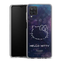 DeinDesign Galaxy A12 Handy Silikon H&uuml;lle Case transparent Handyh&uuml;lle Hello Kitty Weltall Merchandise Silikon Case