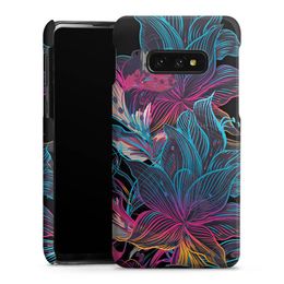 DeinDesign Galaxy S10e Handy Premium Case Smartphone Handyh&uuml;lle Schutzh&uuml;lle matt Colourful Flowers Neon Premium Case