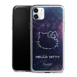 DeinDesign iPhone 11 Handy Slim Case Silikon Handyh&uuml;lle transparent H&uuml;lle extra d&uuml;nn Merchandise Hello Kitty Weltall Silikon Slim Case