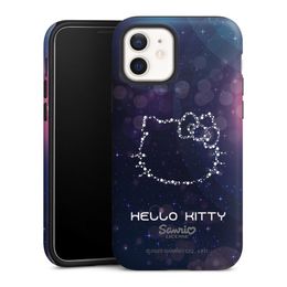 DeinDesign iPhone 12 mini Handy Panzer Handyh&uuml;lle robuste Outdoor H&uuml;lle Schutzh&uuml;lle matt Merchandise Hello Kitty Weltall Tough Case