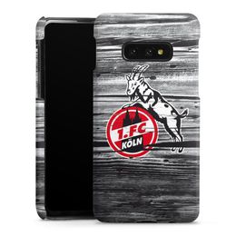 DeinDesign Galaxy S10e Handy Premium Case Smartphone Handyh&uuml;lle Schutzh&uuml;lle matt 1. Fc K&ouml;ln Wooden Look Official Licensed Product Premium Case