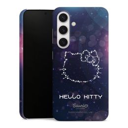 DeinDesign Galaxy S24 Handy Premium Case Smartphone Handyh&uuml;lle Schutzh&uuml;lle matt Merchandise Hello Kitty Weltall Premium Case