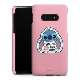 DeinDesign Galaxy S10e Handy Premium Case Smartphone Handyh&uuml;lle Schutzh&uuml;lle matt Lilo & Stitch Disney Sayings Premium Case
