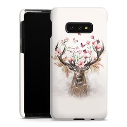 DeinDesign Galaxy S10e Handy Premium Case Smartphone Handyh&uuml;lle Schutzh&uuml;lle matt Deer Flowers Animals Premium Case
