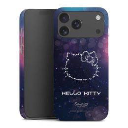 DeinDesign iPhone 17 Pro Max Handy Premium Case Smartphone Handyh&uuml;lle Schutzh&uuml;lle gl&auml;nzend Merchandise Hello Kitty Weltall Premium Case