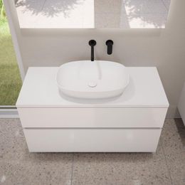 evineo ineo5 evo Unterschrank B: 120 cm mit 2 Ausz&uuml;gen, ineo3 Waschtisch B: 60 cm wei&szlig; matt,, BE0959WH+BE0965WH+BE0929WM,