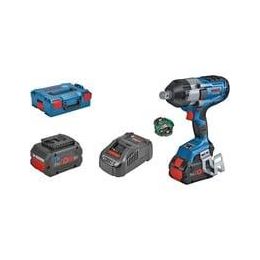 Bosch PRO Akku-Schlagschrauber BITURBO GDS 18V-1050 HC Professional, 18Volt blau/schwarz, 2x Akku ProCORE18V 8,0Ah, Bluetooth Modul, 3/4", in L-BOXX