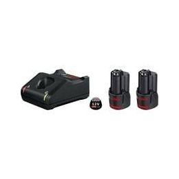 Bosch PRO Starter-Set 12V (2x GBA 12V 2.0Ah + GAL 12V-40 Professional) schwarz, 2x Akku + Ladeger&auml;t