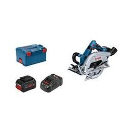 Bosch PRO Akku-Handkreiss&auml;ge BITURBO GKS 18V-70 L Professional blau/schwarz, 2x Li-Ion Akku ProCORE18V 5,5Ah, in L-BOXX