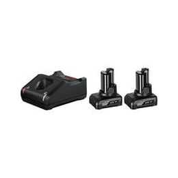 Bosch PRO Starter-Set 12V (2x GBA 12V 6.0Ah + GAL 12V-40 Professional) schwarz, 2x Akku + Ladeger&auml;t