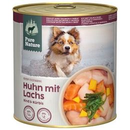 Pure Nature Nassfutter Hund Adult 6 x 800 g Rind mit Lamm & Huhn