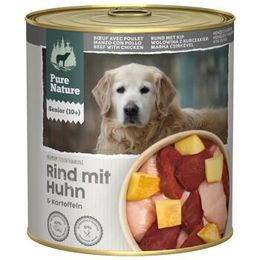 Pure Nature Nassfutter Hund Senior Rind mit Huhn 6 x 800 g