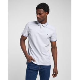 Poloshirt Lee, Herren, Gr. M, grau (grau, meliert), Piqu&eacute;, Obermaterial: 100% Baumwolle, normal normal, ohne Ausschnitt, Rippb&uuml;ndchen, Shirts, Piqu&eacute;- Qualit&auml;t
