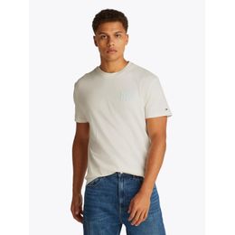 Kurzarmshirt Tommy Jeans "TJM REG BUBBLE BACK SS TEE EXT", Herren, Gr. L, wei&szlig; (ancient wei&szlig;), Single Jersey, Obermaterial: 100% Baumwolle, regular fit normal, Rundhals, eingesetzt abgesteppte Kante, Shirts, Mit Rundhalsausschnitt