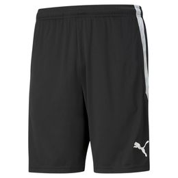 Trainingsshorts Puma "TEAMLIGA TRAINING SHORTS", Herren, Gr. XXL, N-Gr, schwarz-wei&szlig; (Puma schwarz, Puma wei&szlig;), Interlock, Obermaterial: 100% Polyester, unifarben, regular fit kniefrei, Hosen, f&uuml;r Fu&szlig;ball und sportliche Aktivit&auml;ten, mit Rei&szlig;verschlusstasche