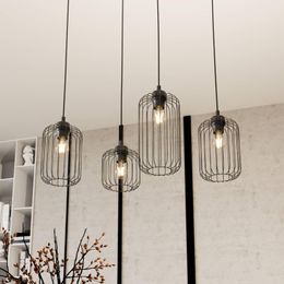 EMIBIG LIGHTING H&auml;ngeleuchte Vander, 4-flammig, 70 cm, schwarz, Metall, E27
