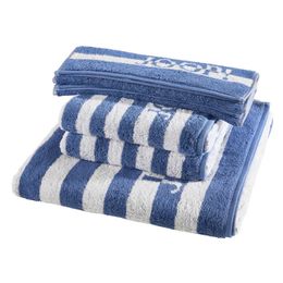 JOOP! Frottierset Split Stripes, Blau, Textil, 5-teilig, Streifen, Oeko-Tex&reg; Standard 100, saugf&auml;hig, Aufh&auml;ngeschlaufe, strapazierf&auml;hig, angenehm weich, hochwertige Qualit&auml;t, Badtextilien, Handtuch-Sets