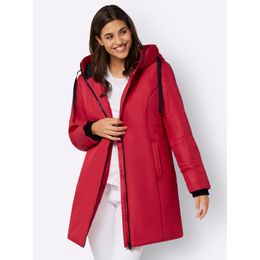 WITT Damen Stark w&auml;rmende Longjacke mit Steppmuster, rot, Gr&ouml;&szlig;e 50