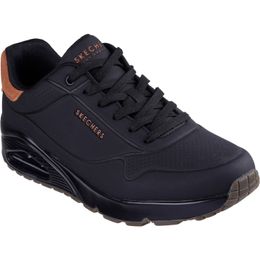 Skechers Uno Sneaker Herren - schwarz - Gr. 44 - Synthetik