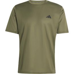 Adidas Bas 3s Funktionsshirt Herren - oliv - Gr. S - Polyester